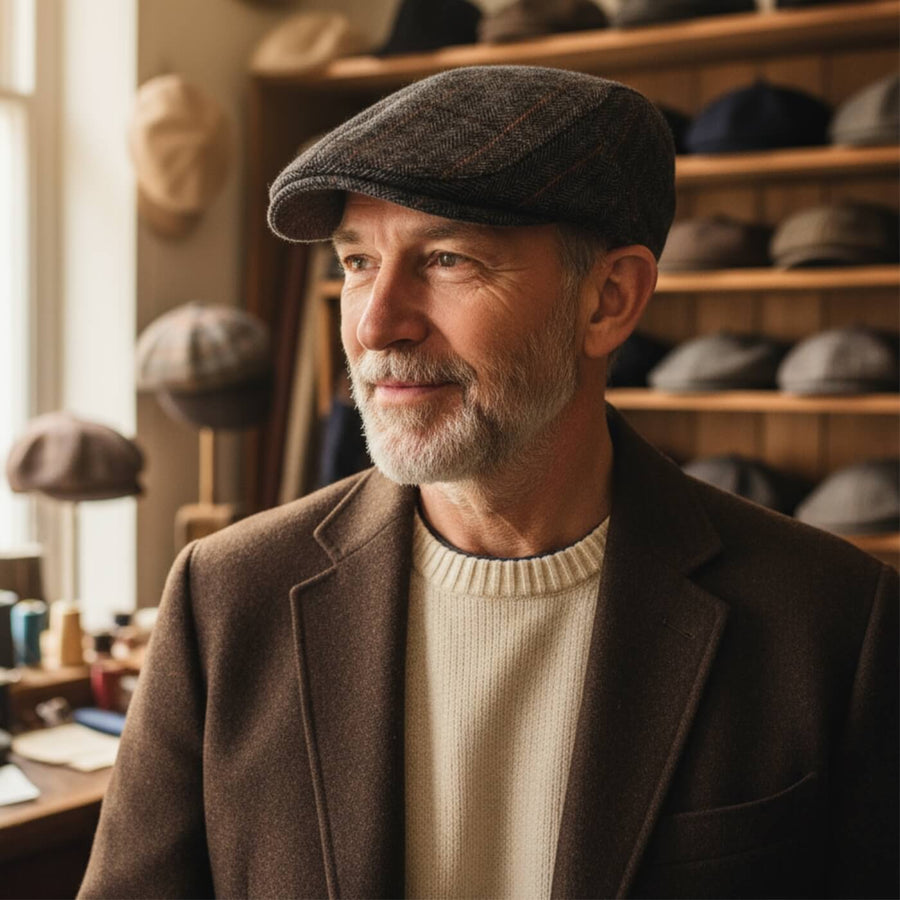 Wool Blend Flat Cap | BRUSSELS – Henry's Caps